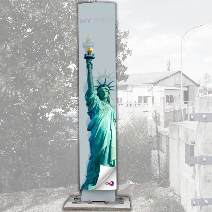 Totem Publicitaire Galbé Extérieur Sur-Mesure - J.Baker